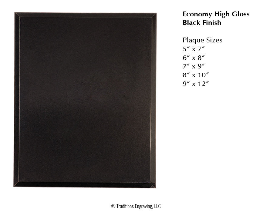 Economy High Gloss Plaque – Traditions Engraving